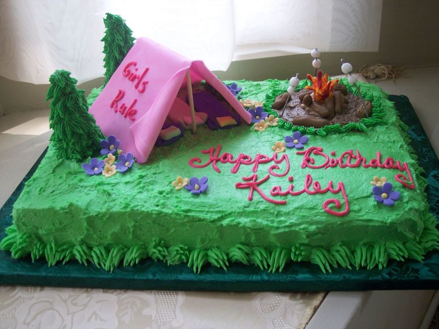 Girls Camp Out - CakeCentral.com