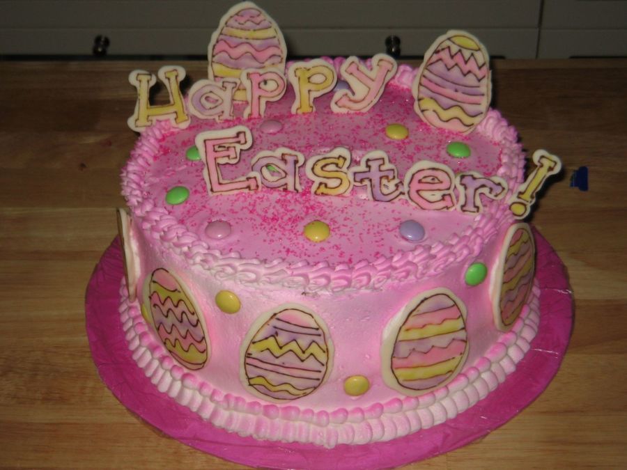 Chocolate Transfer Easter Cake - CakeCentral.com