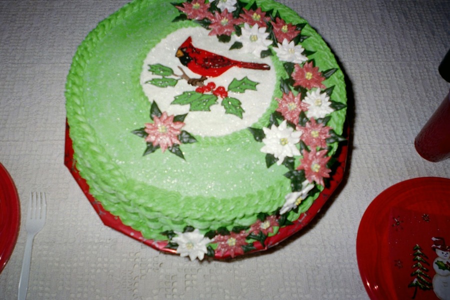 Christmas Cardinal Cake - CakeCentral.com