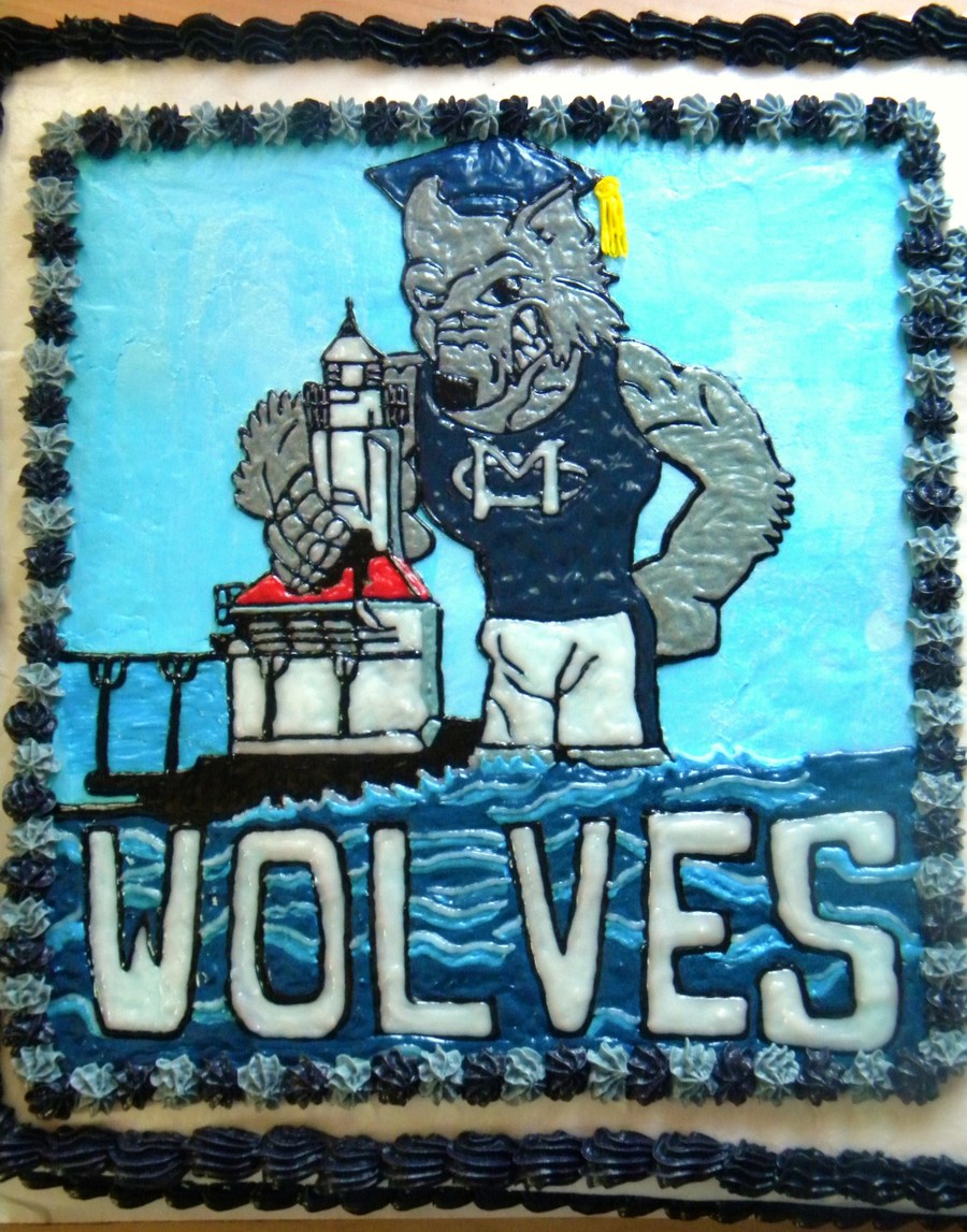 Graduation Mascot Cake - CakeCentral.com