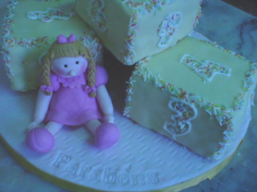 Blocks And Doll - CakeCentral.com