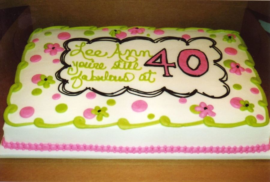 Fabulous At 40 - CakeCentral.com