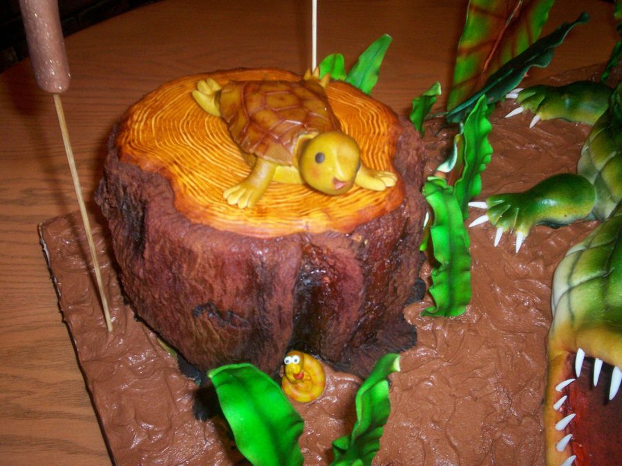 Swamp Birthday Cake - CakeCentral.com
