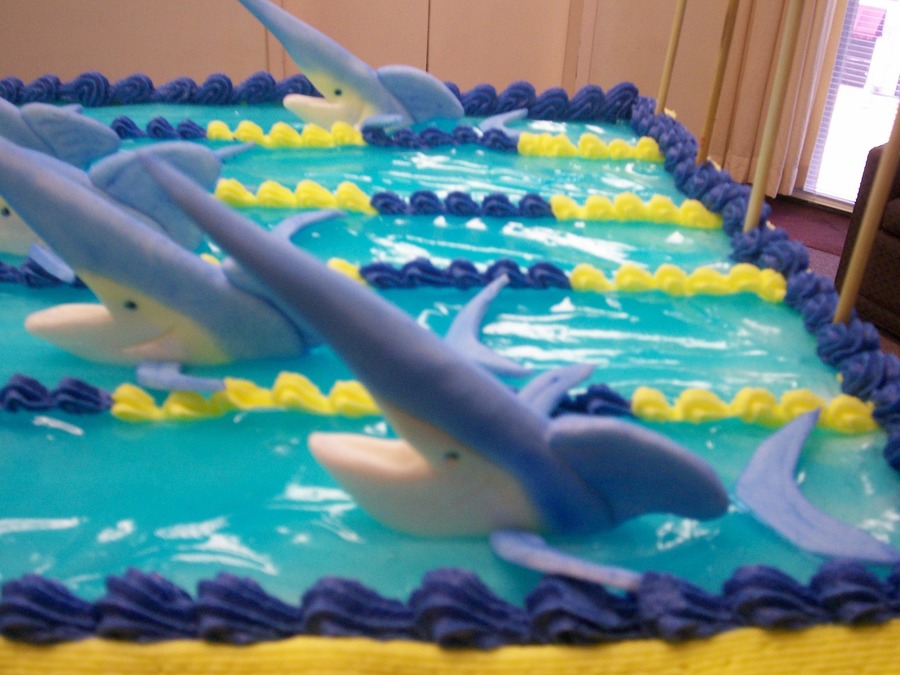 Marlins Swim Team Cake - CakeCentral.com