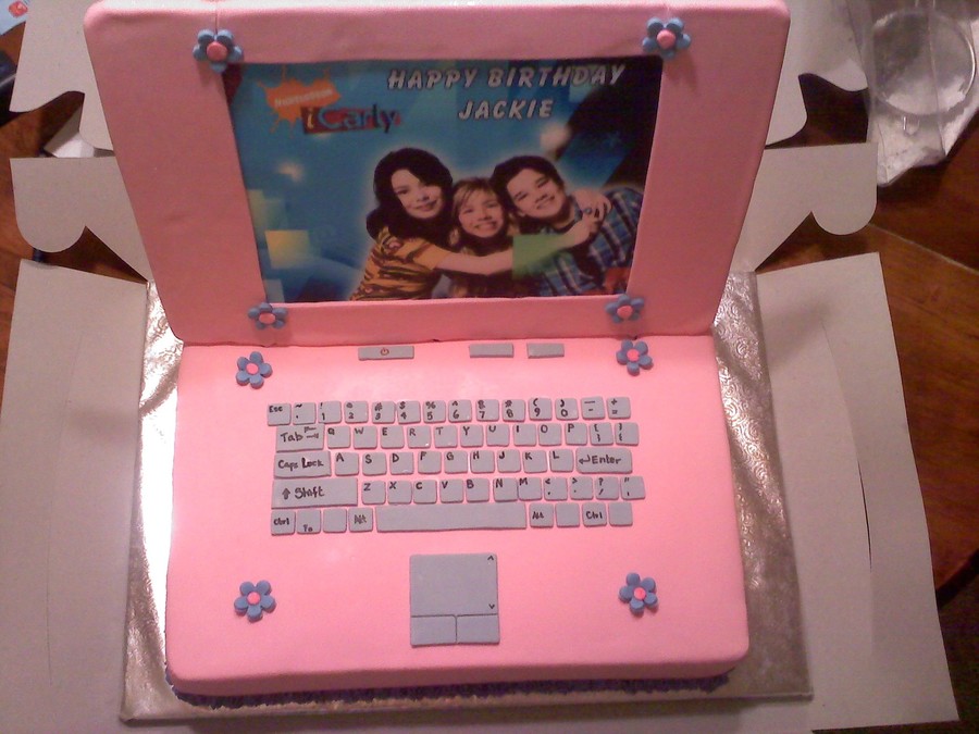 Icarly Laptop Birthday Cake - CakeCentral.com