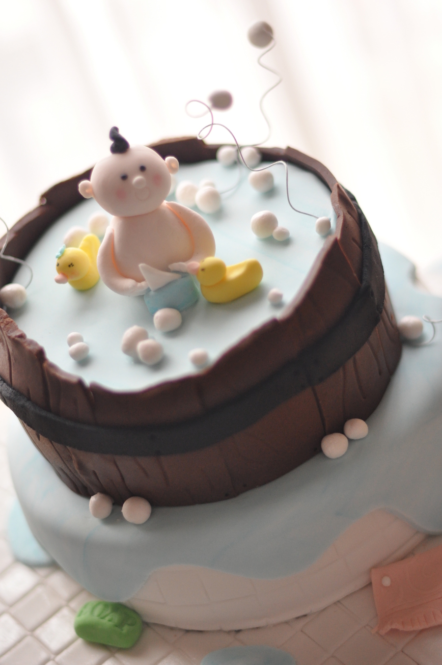Baby Bath Duck Shower Cake - CakeCentral.com