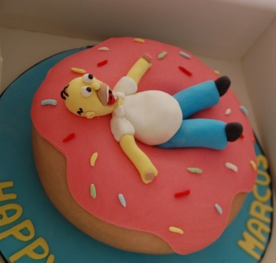 Homer Simpson Donut Cake - CakeCentral.com