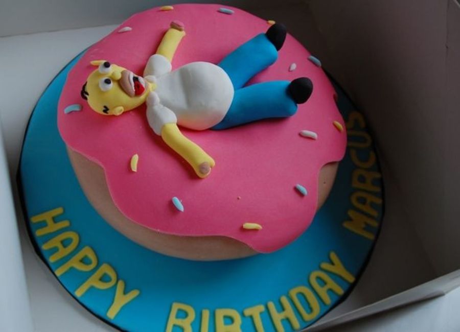 Homer Simpson Donut Cake - CakeCentral.com