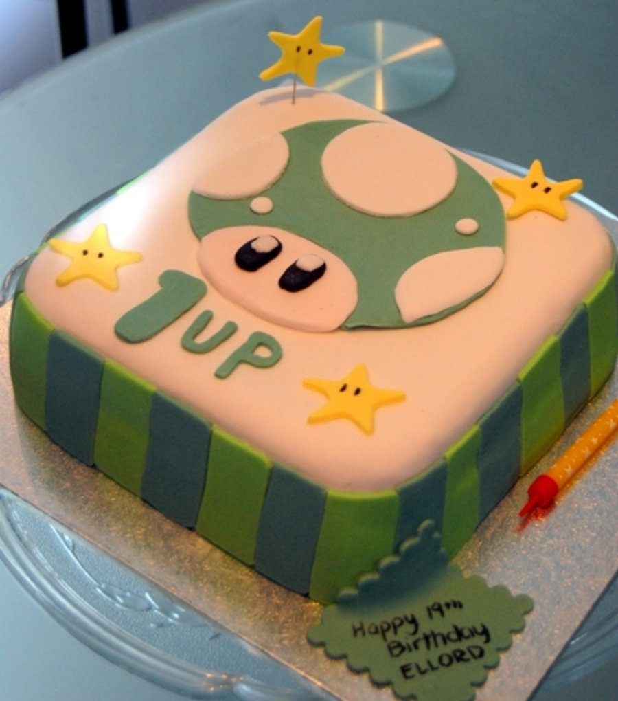 1Up Mario Mushroom Cake! - CakeCentral.com
