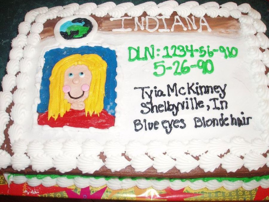 Driver's License Cake - CakeCentral.com