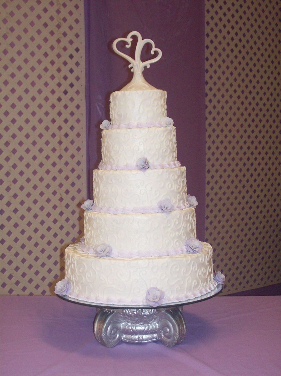 5 Tier Wedding Cake - CakeCentral.com