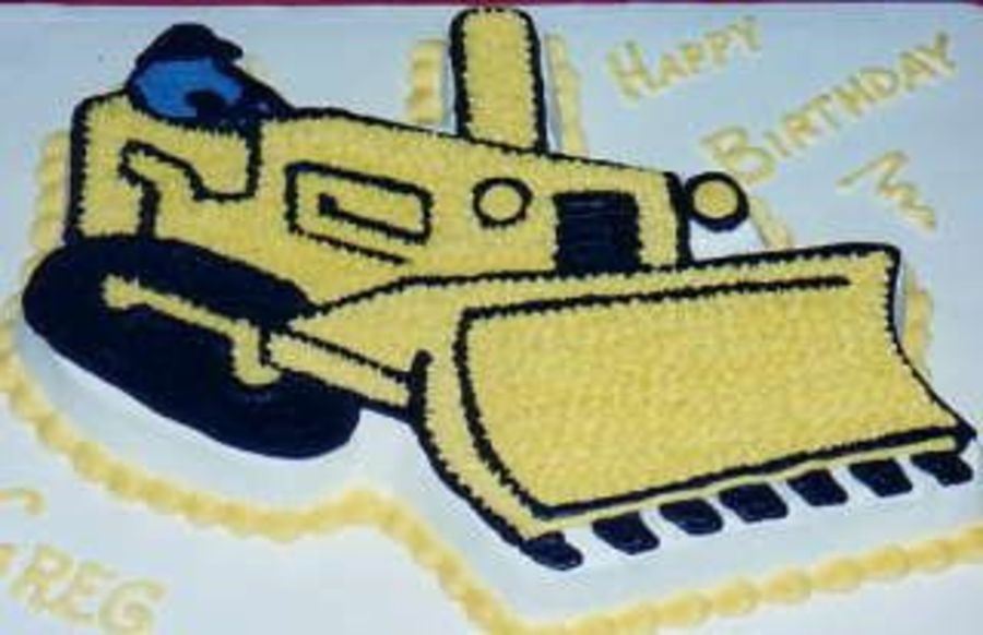 Bulldozer Birthday Cake - CakeCentral.com