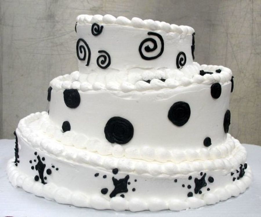 Black And White Crooked Cake - CakeCentral.com