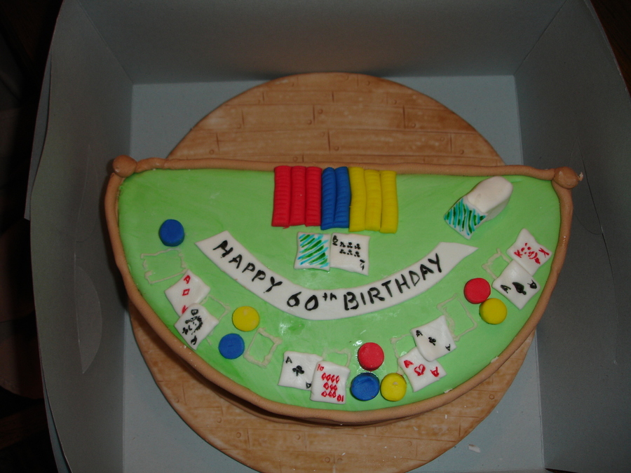 Blackjack Table Cake - CakeCentral.com