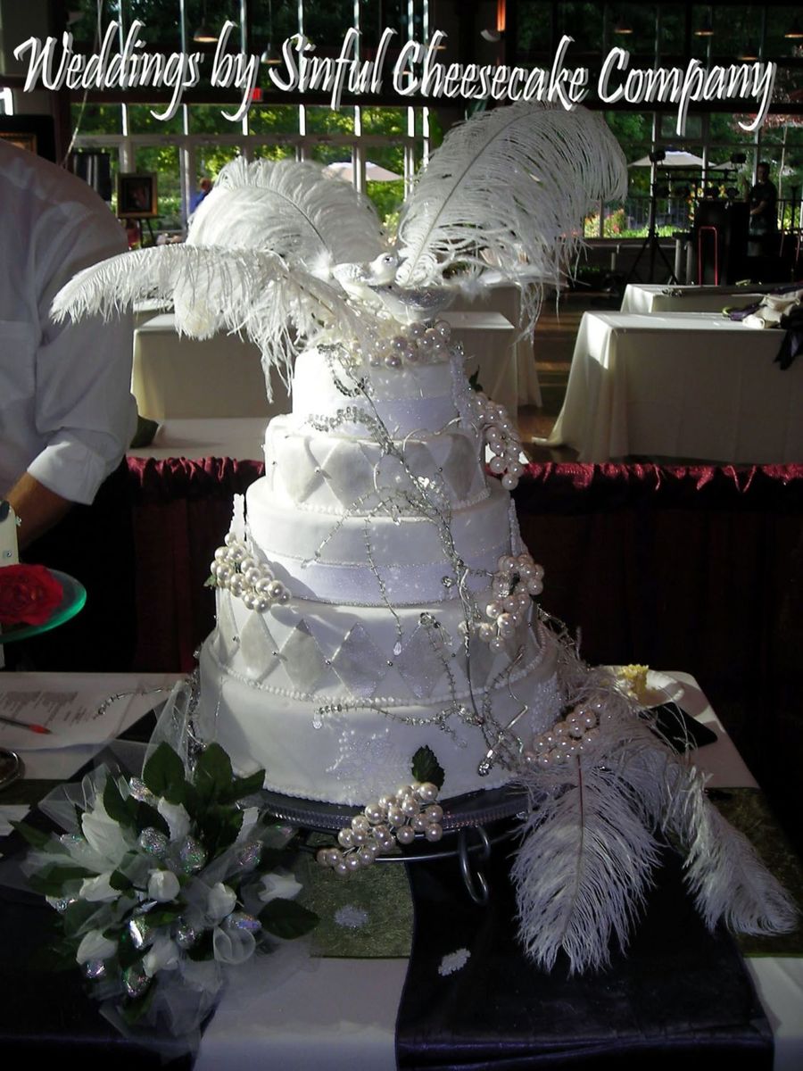 Winter Cake With Feathers - CakeCentral.com