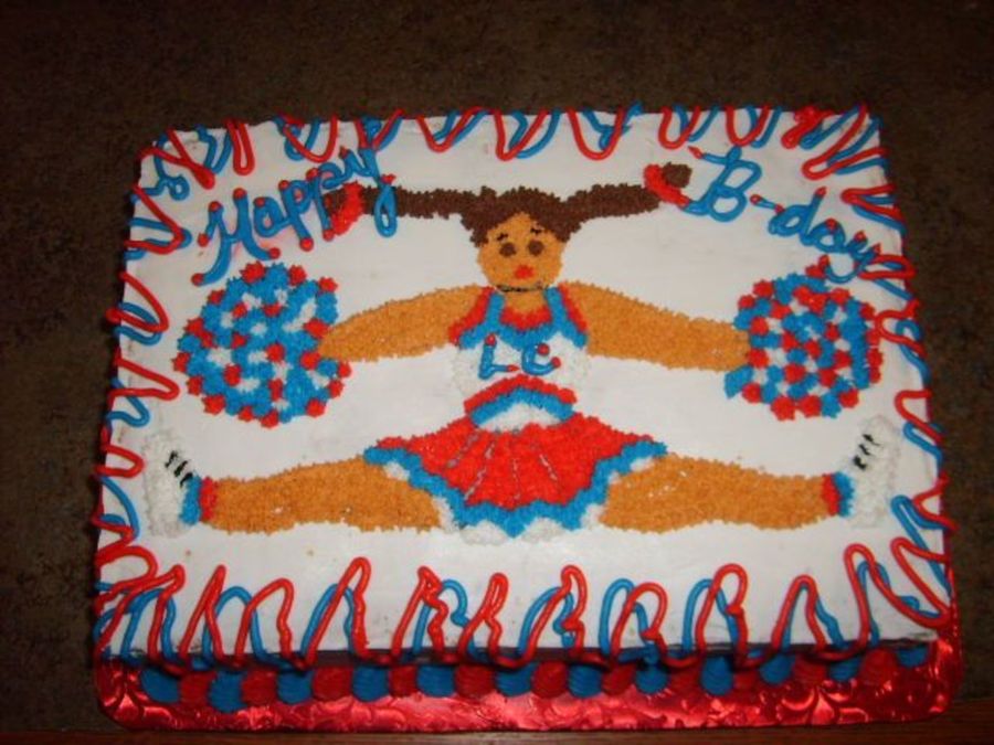 Cheerleader Cake - CakeCentral.com