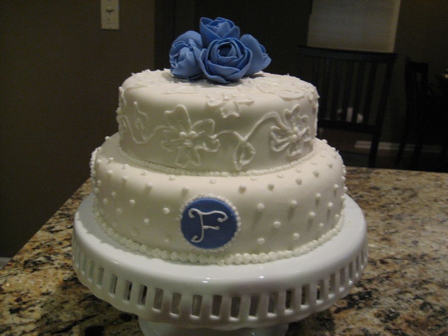 Small Wedding Cake - CakeCentral.com
