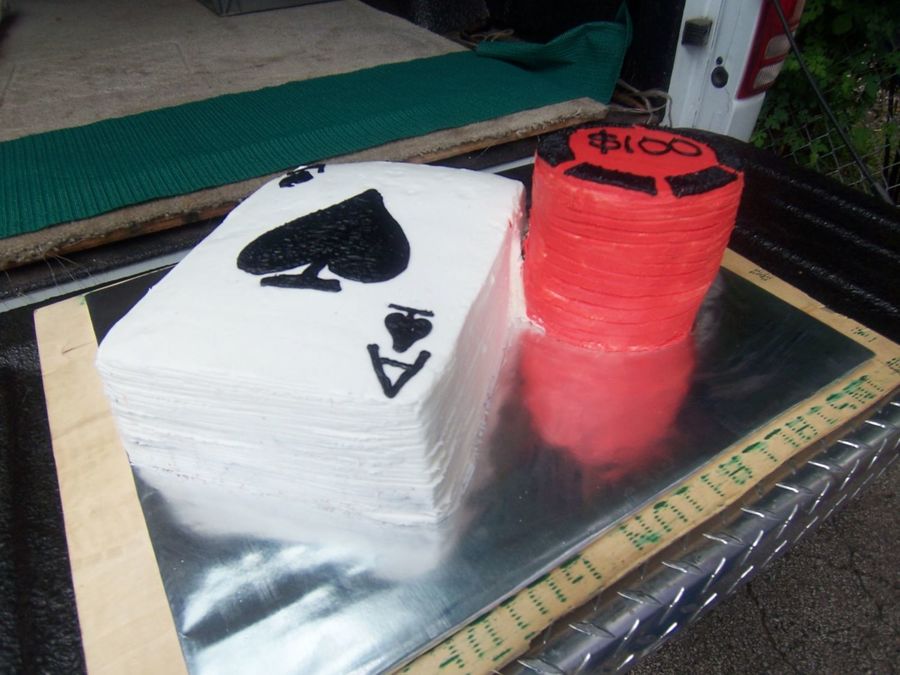 Ace Of Spades And Chips - CakeCentral.com