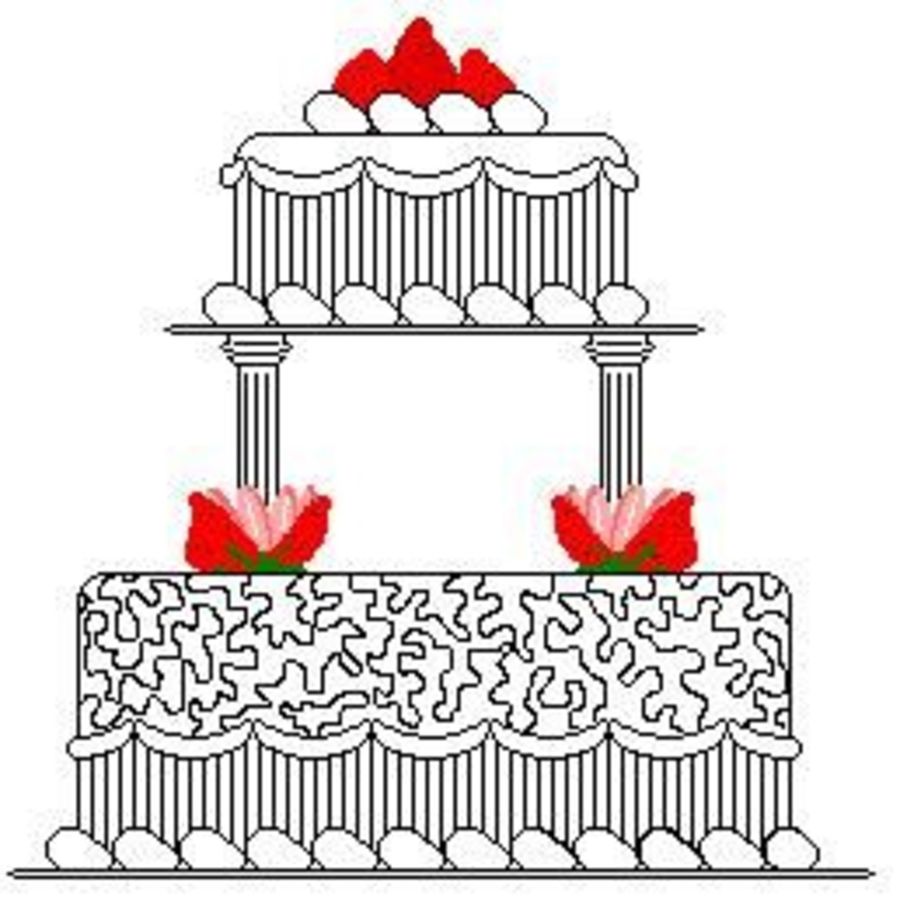 Strawberry Layered Cake Sketch - CakeCentral.com