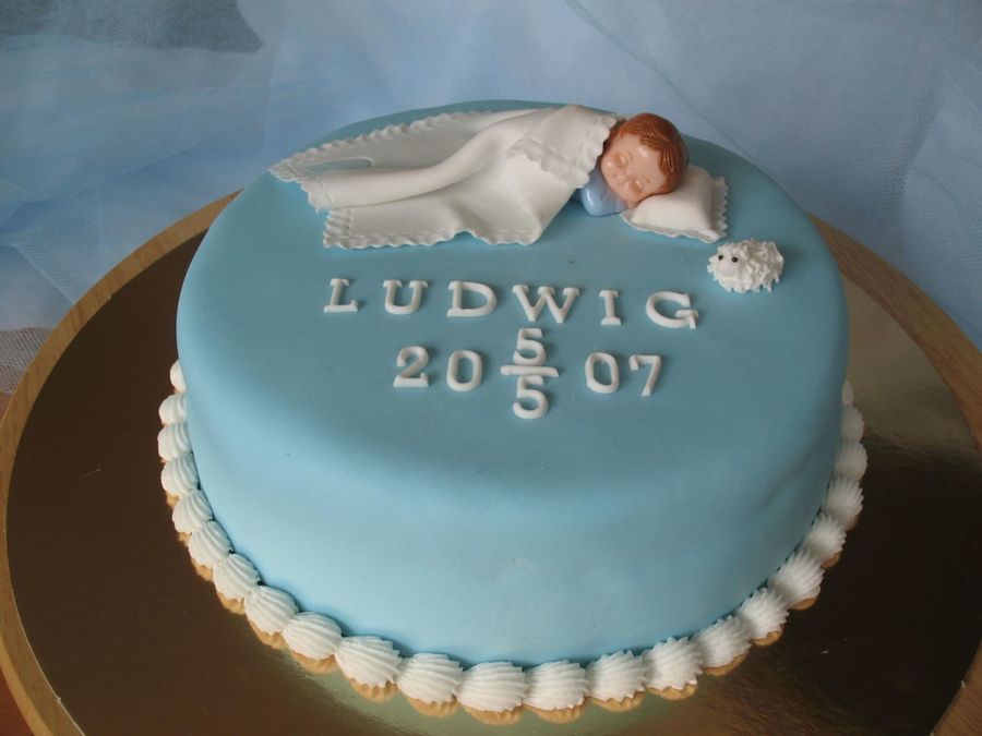 Ludwig's Christening Cake #1 - CakeCentral.com