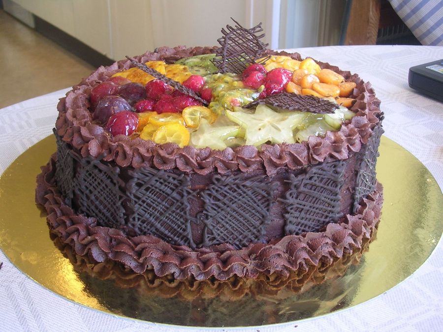 Chocolate & Fruit Cake - CakeCentral.com