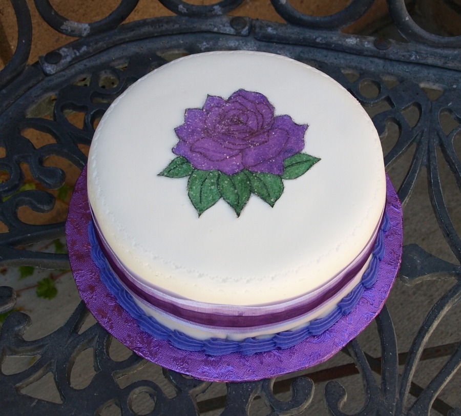 Purple Rose - CakeCentral.com