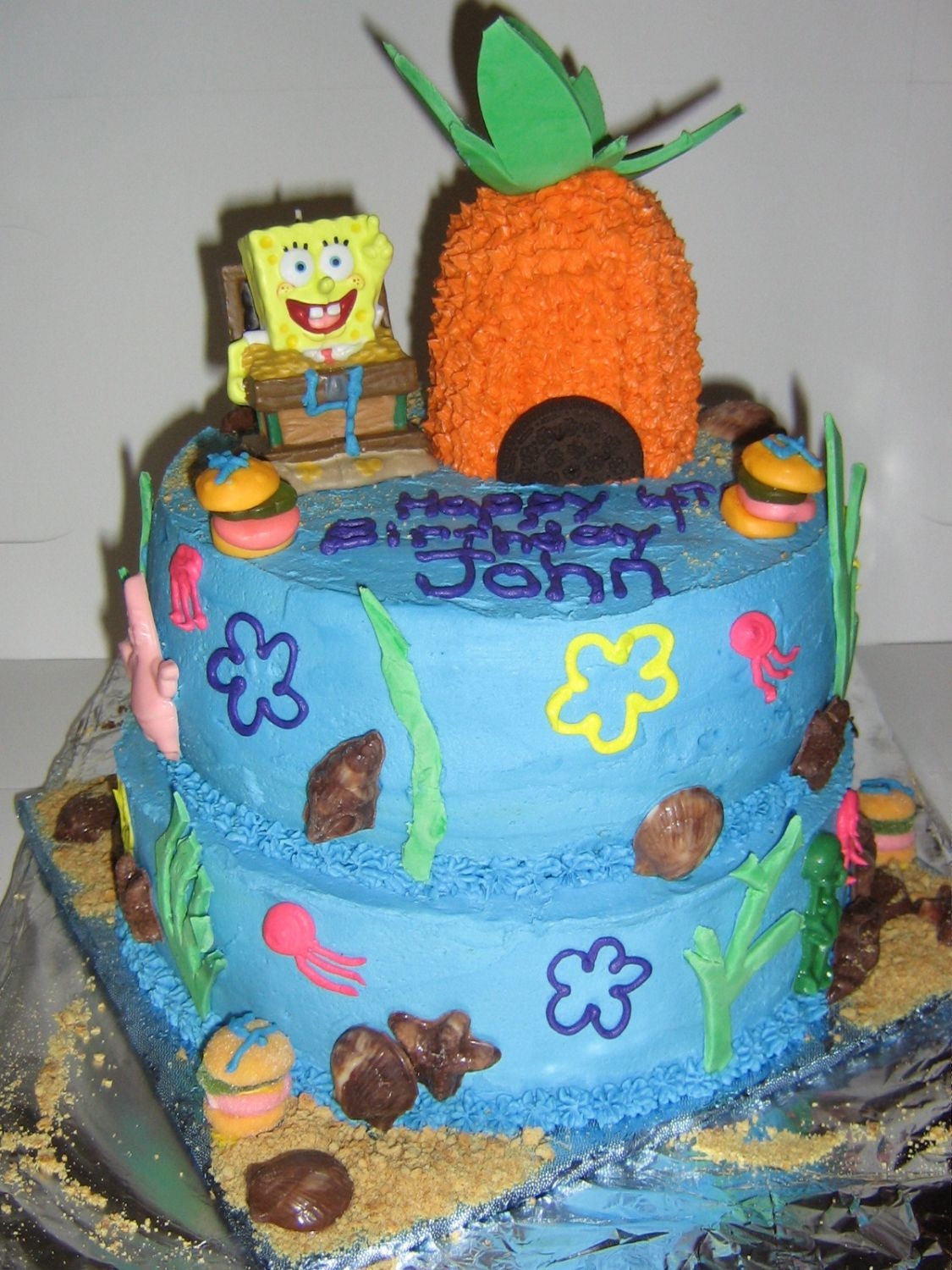 Spongebob Birthday Cake - CakeCentral.com