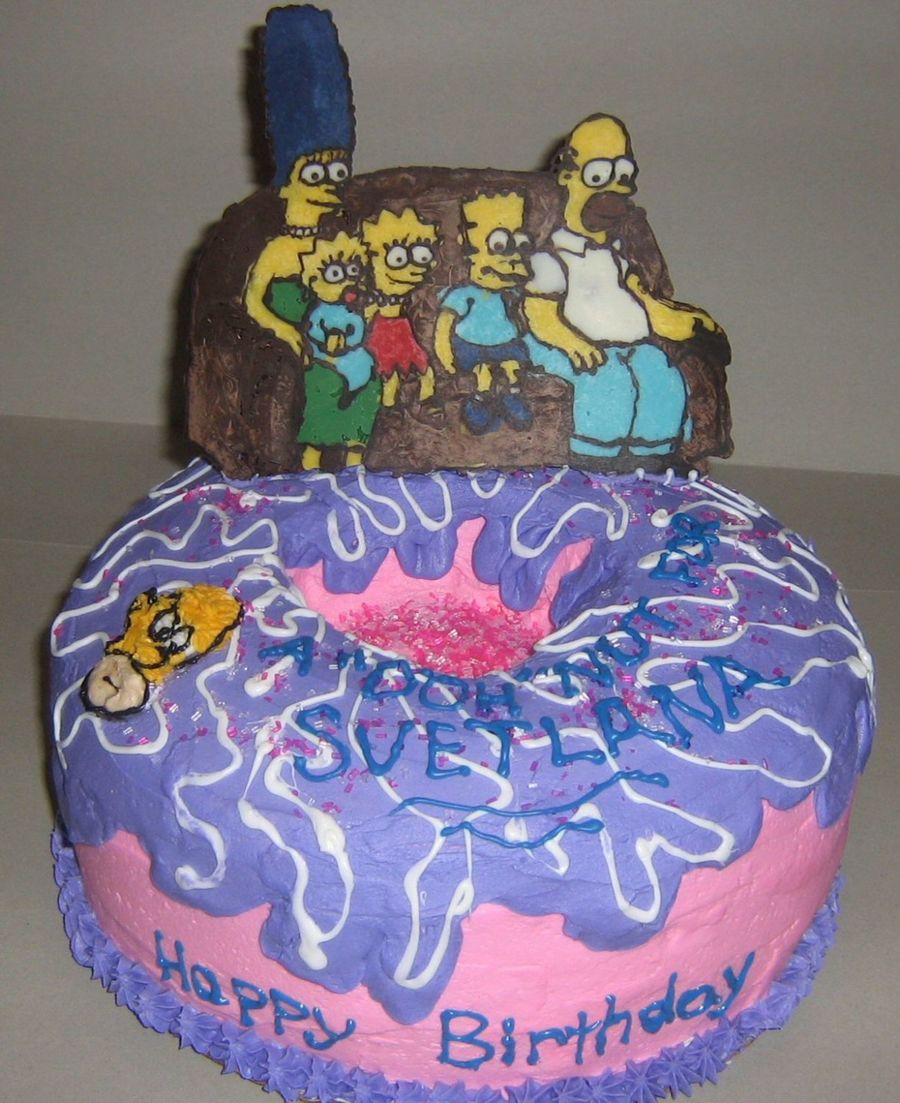 Simpson's Donut Cake - CakeCentral.com