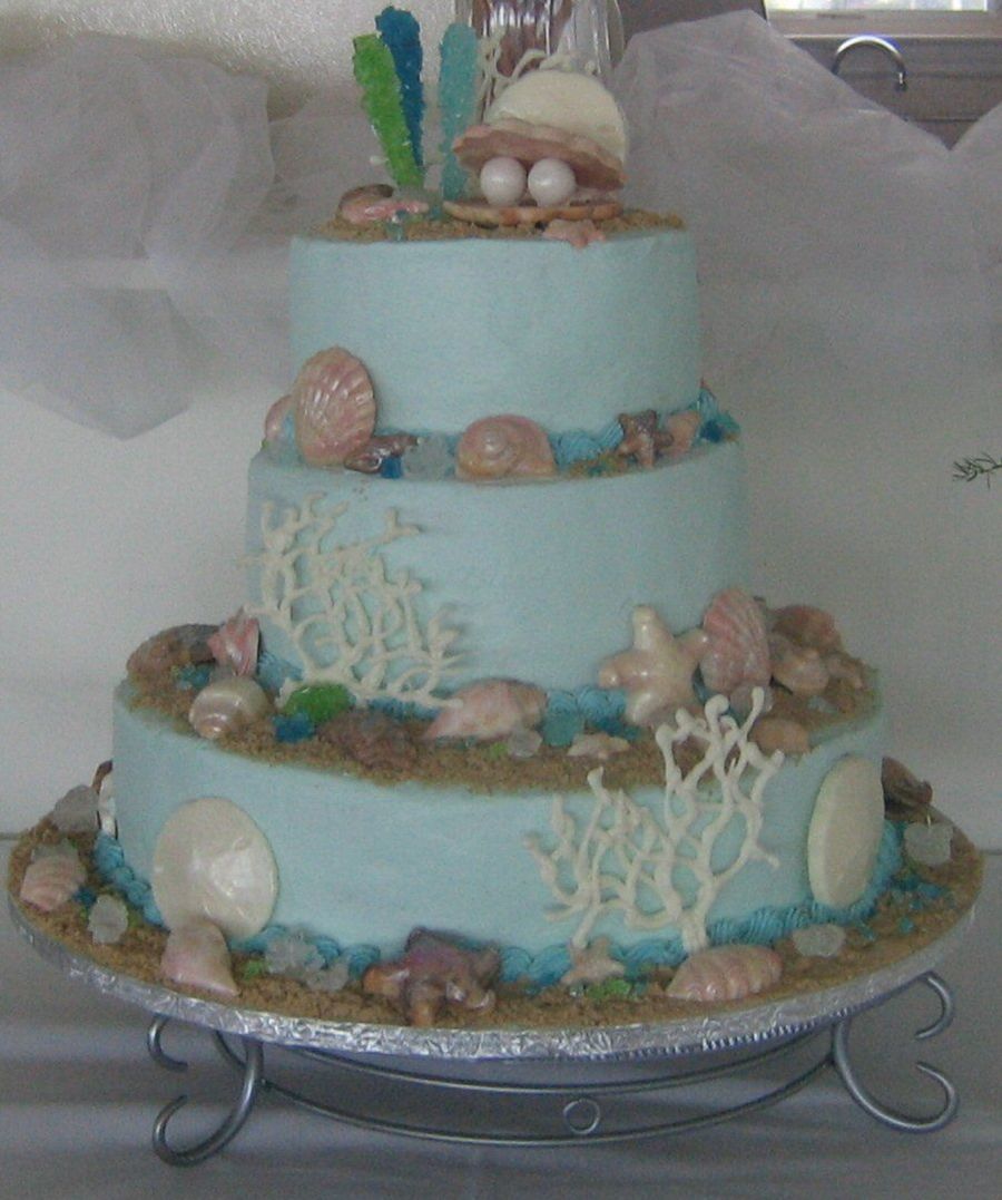 Seashell Wedding Cake - CakeCentral.com