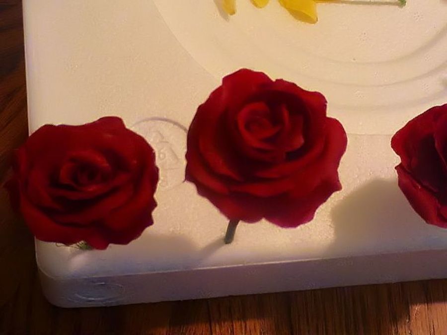 My Gum Paste Red Roses - CakeCentral.com
