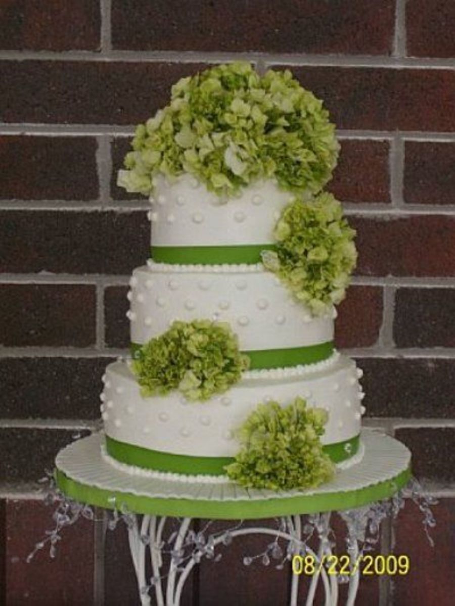 Hydrangea Wedding Cake - CakeCentral.com