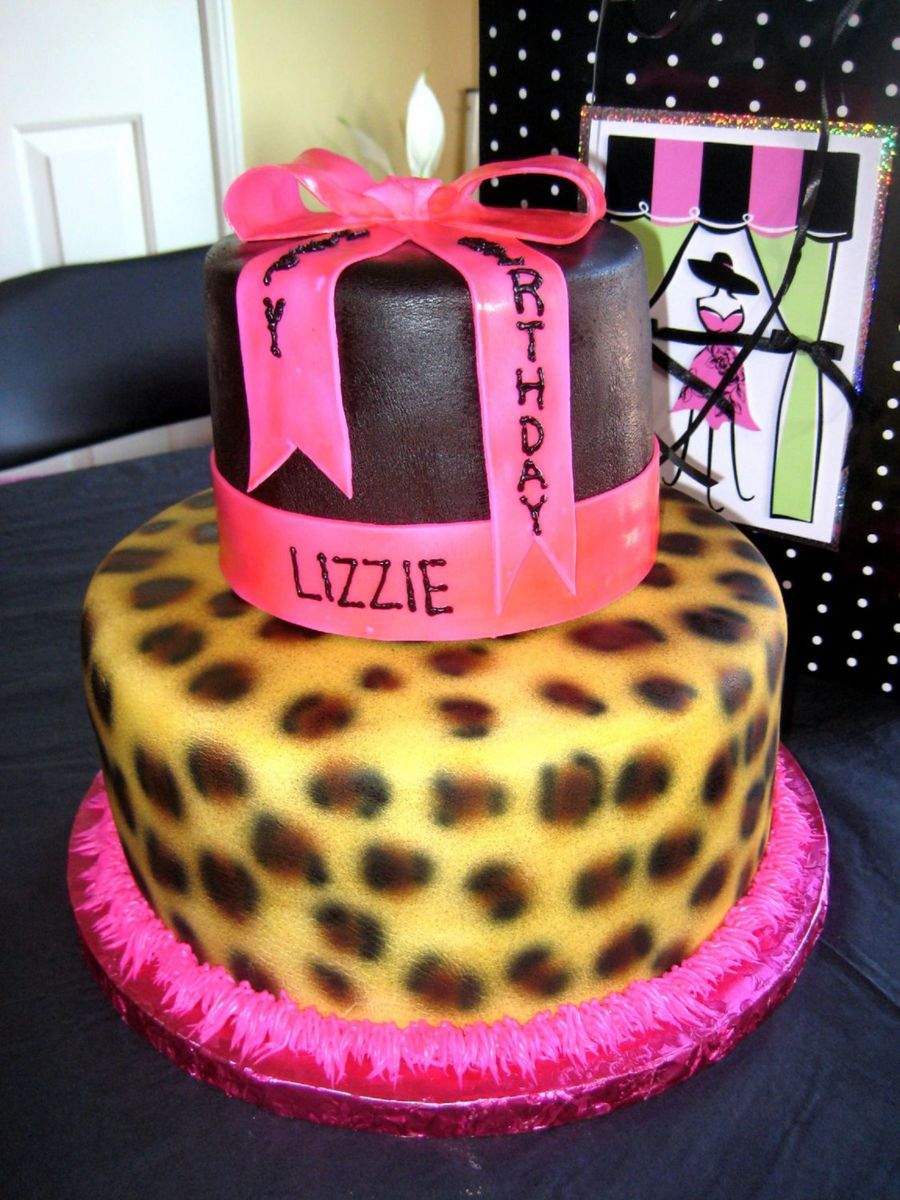 Leopard And Pink - CakeCentral.com