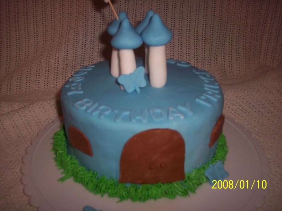 Blue Castle Cake - CakeCentral.com