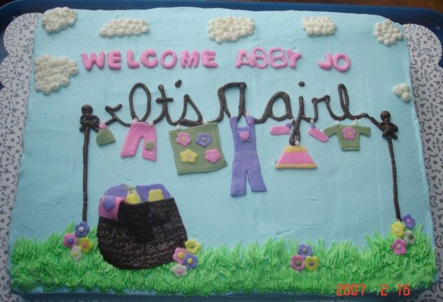 Clothes Line Cake - CakeCentral.com