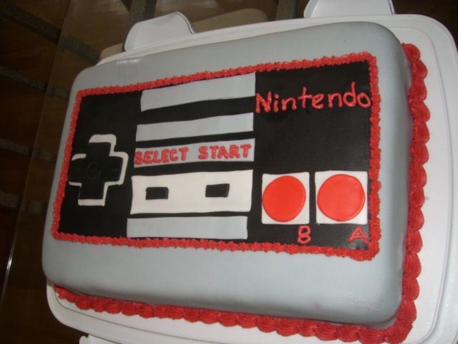Nintendo Controller Themed Cake - CakeCentral.com