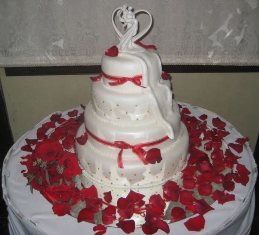 Second Wedding Cake - CakeCentral.com