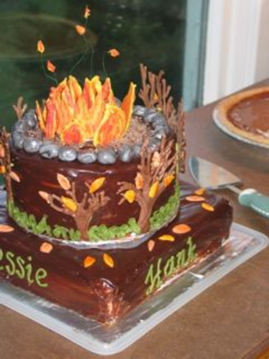 Bonfire Cake - CakeCentral.com