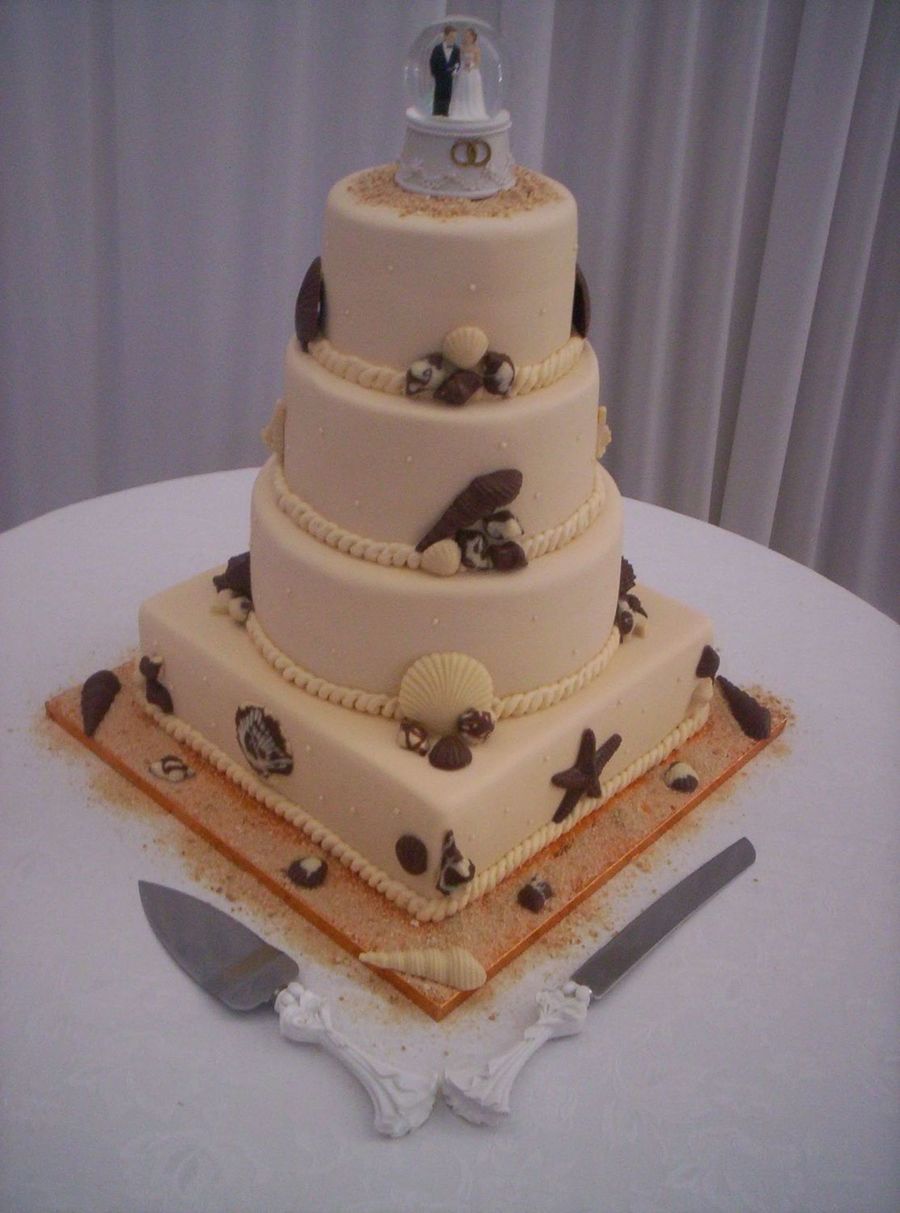 Seashell Wedding Cake - CakeCentral.com