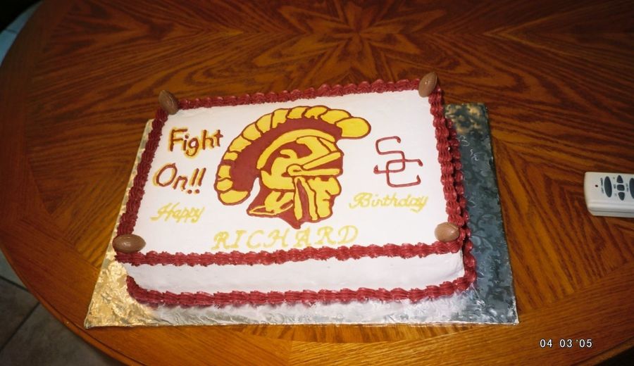 Usc Football Cake - CakeCentral.com