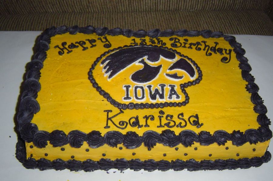 Hawkeye Birthday Cake - CakeCentral.com