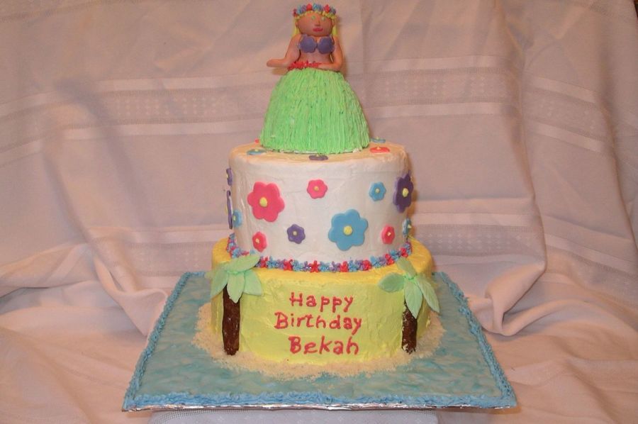 Hula Dancer Birthday Cake - CakeCentral.com