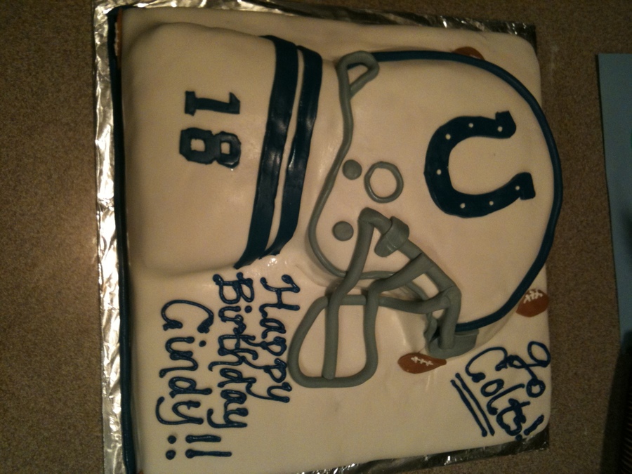 Peyton Manning/colt's Birthday Cake - CakeCentral.com