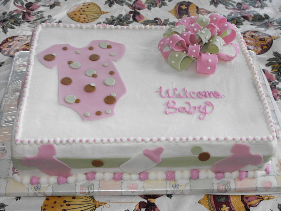 Bow And Onesie Cake - CakeCentral.com
