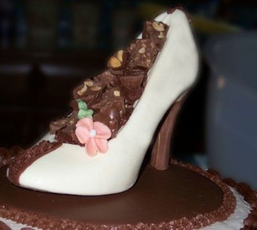 Chocolate Shoe Birthday Cake - CakeCentral.com