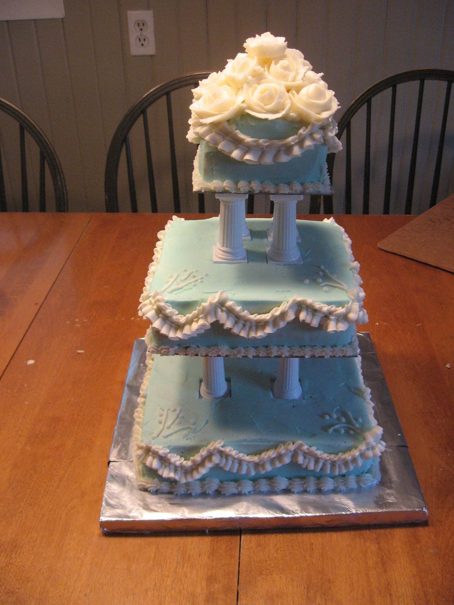 3 Tier Square Birthday Cake - CakeCentral.com