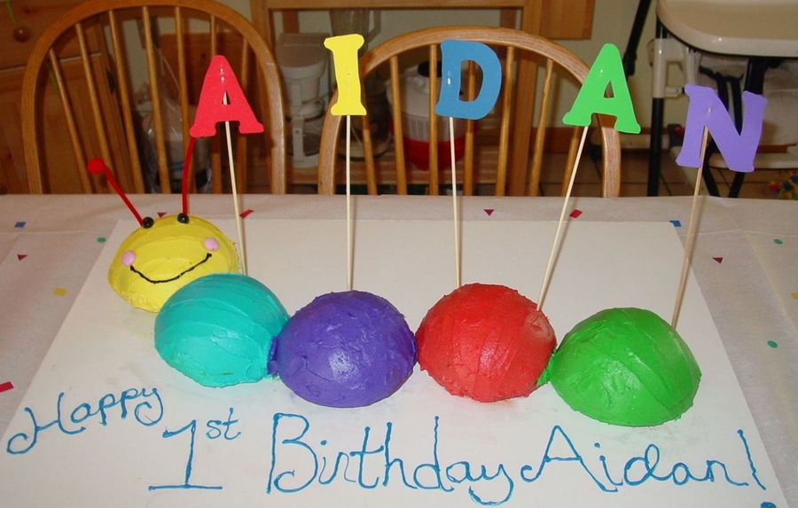 Baby Einstein Caterpillar Cake - CakeCentral.com
