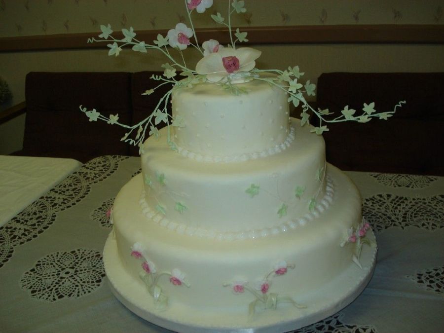 Moth Orchid Wedding Cake - CakeCentral.com