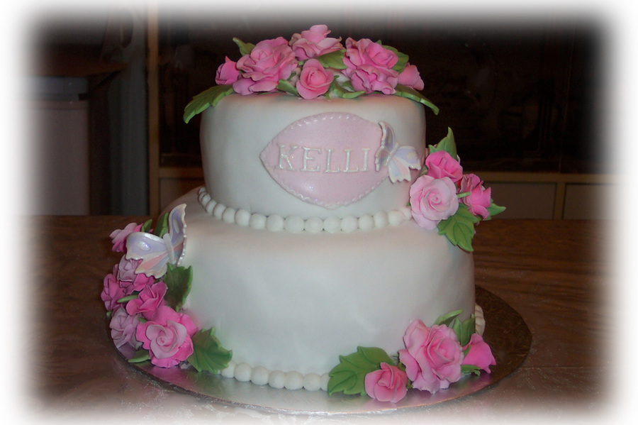 My First Stacked Cake - CakeCentral.com