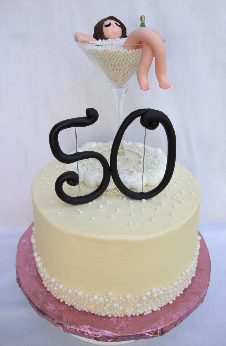 Champagne Bubble Bath 50Th - CakeCentral.com