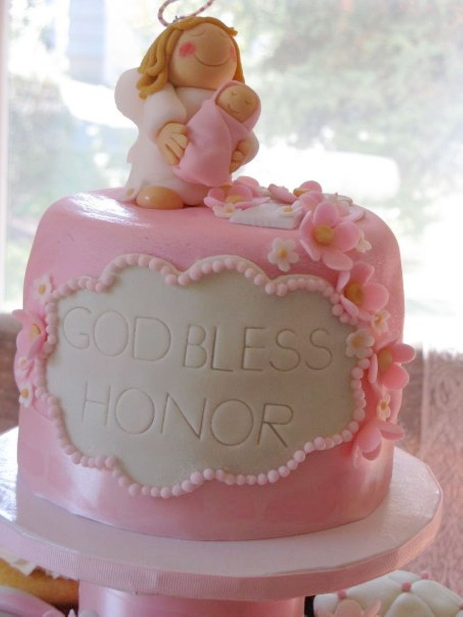 Little Girl's Baptism Cake - CakeCentral.com